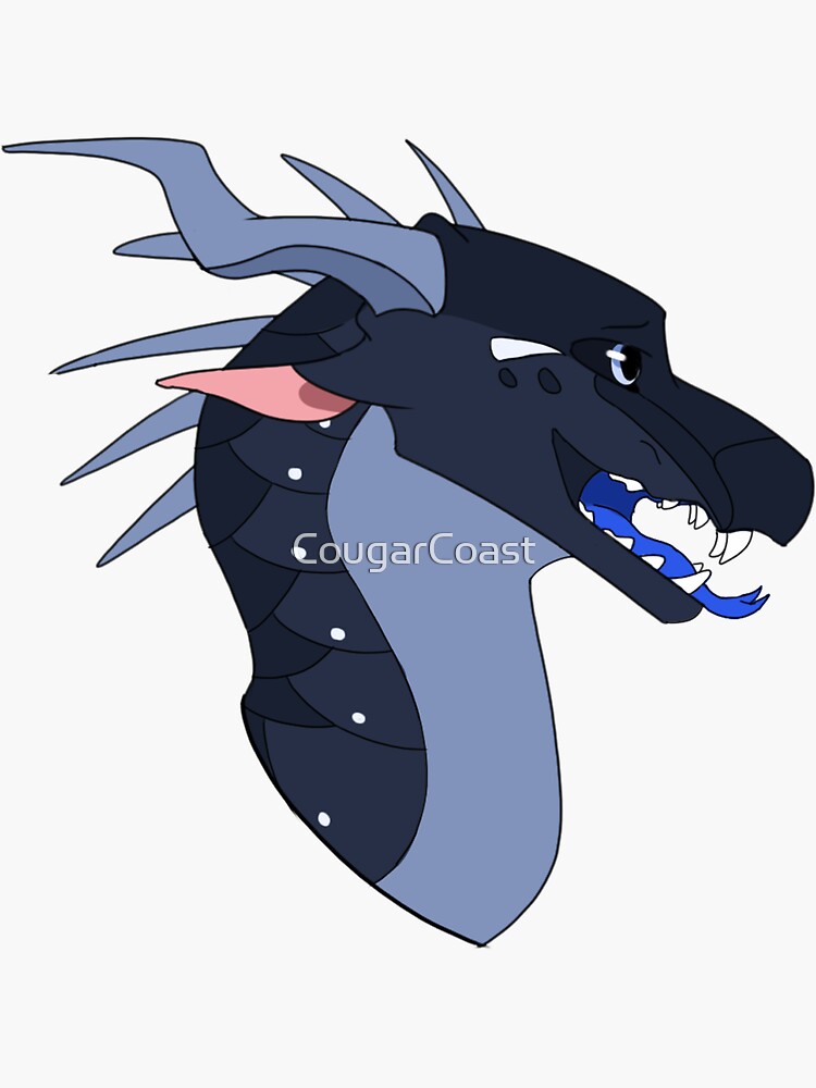 "Darkstalker // Wings Of Fire" Sticker for Sale by CougarCoast | Redbubble