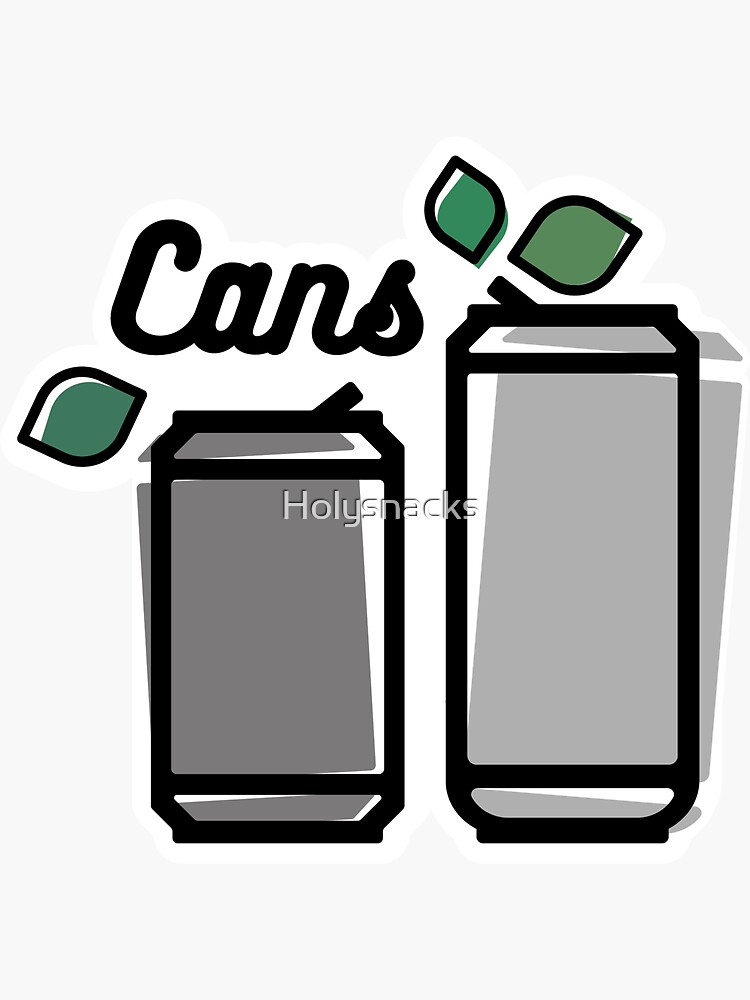 "Cans Label" Sticker for Sale by Holysnacks | Redbubble