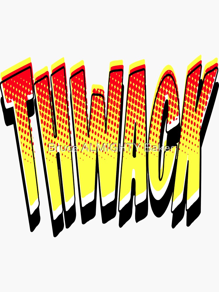 "THWACK Pop Art" Sticker by BruceALMIGHTY | Redbubble