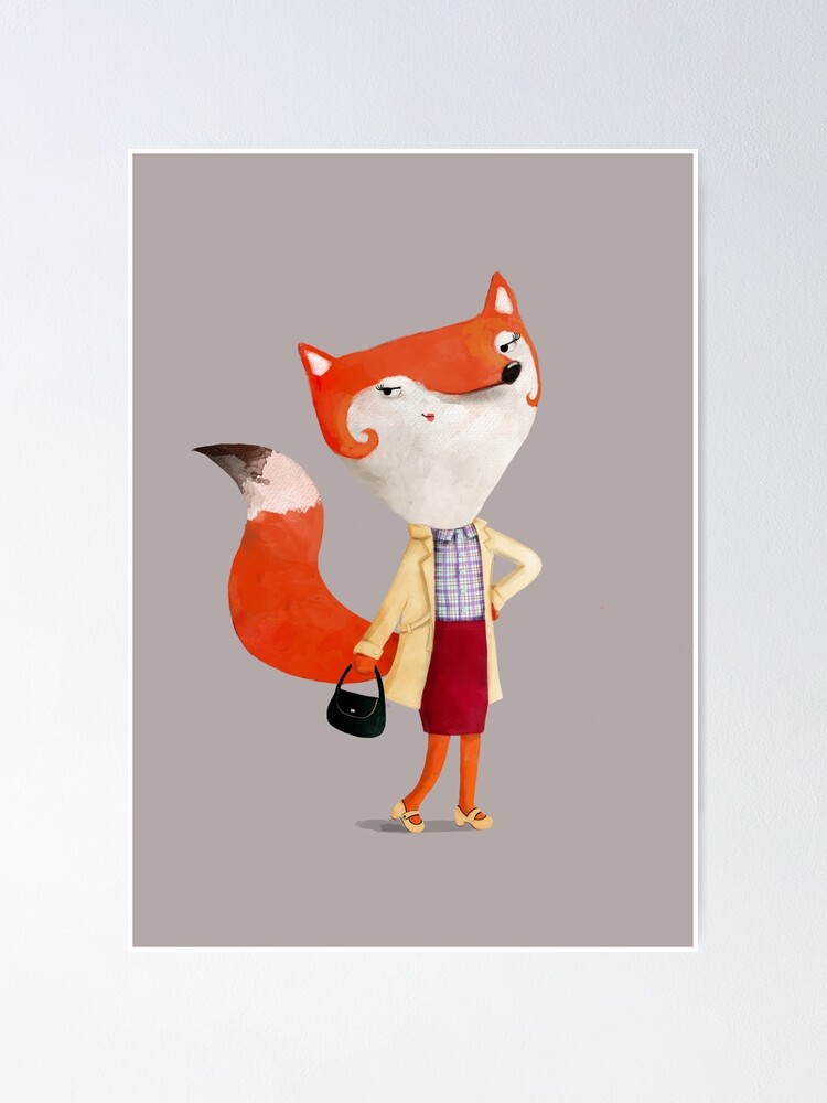 "Classy Mod Fox Girl" Poster for Sale by colonelle | Redbubble