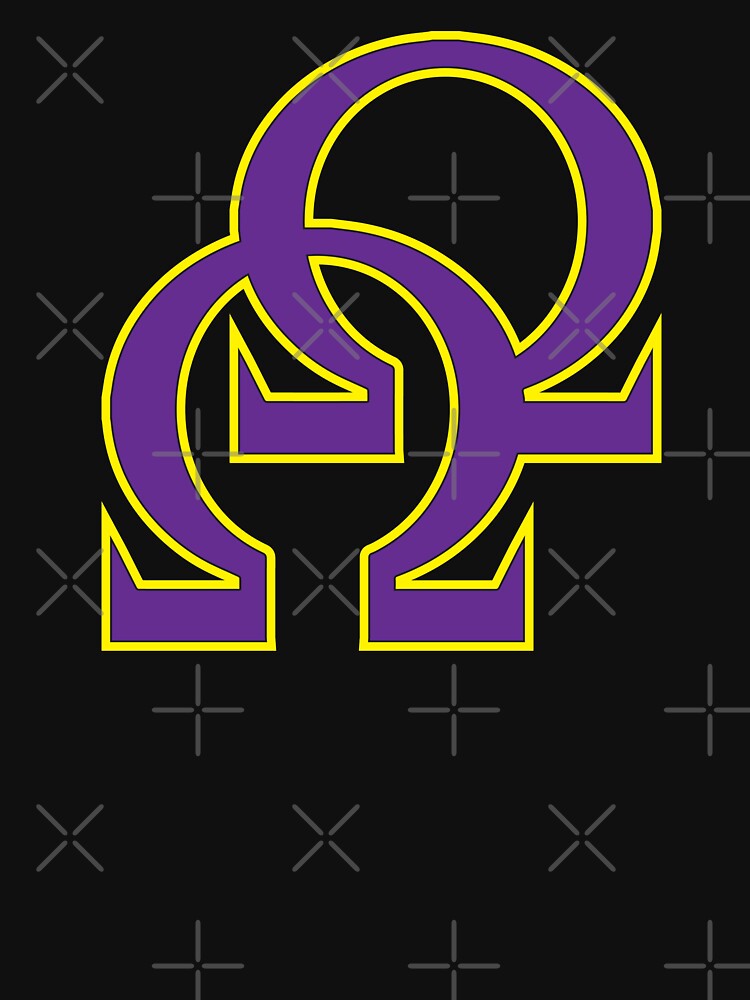"Que Double Omega Purple Gold Psi Phi" T-shirt for Sale by ...