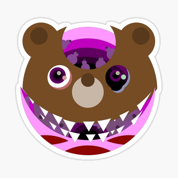 "Trippy Bear" Sticker by rsnoman | Redbubble