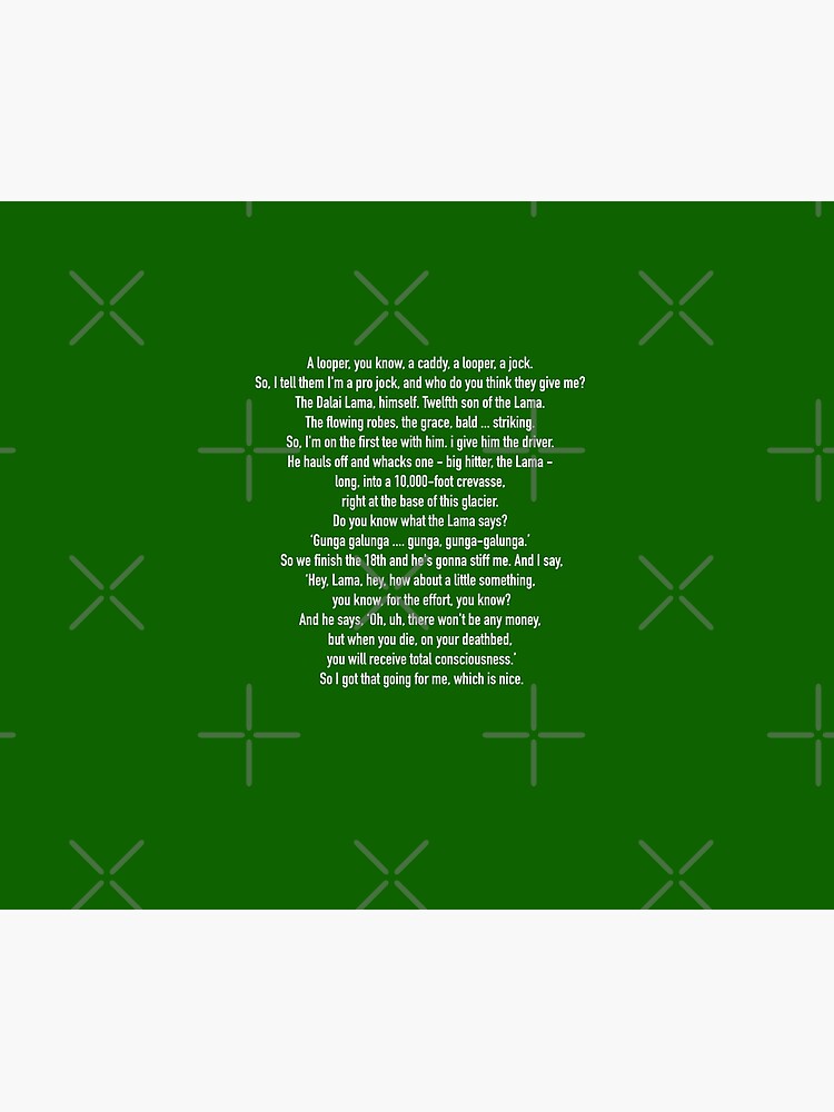 "Gunga Galunga Caddyshack Full Quote" Tapestry for Sale by Primotees ...