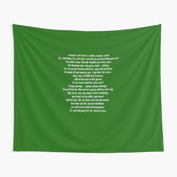 "Gunga Galunga Caddyshack Full Quote" Tapestry for Sale by Primotees ...
