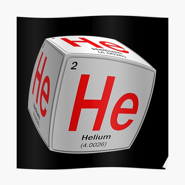 "Chemical periodic table style tile - Helium cubed" Poster for Sale by ...