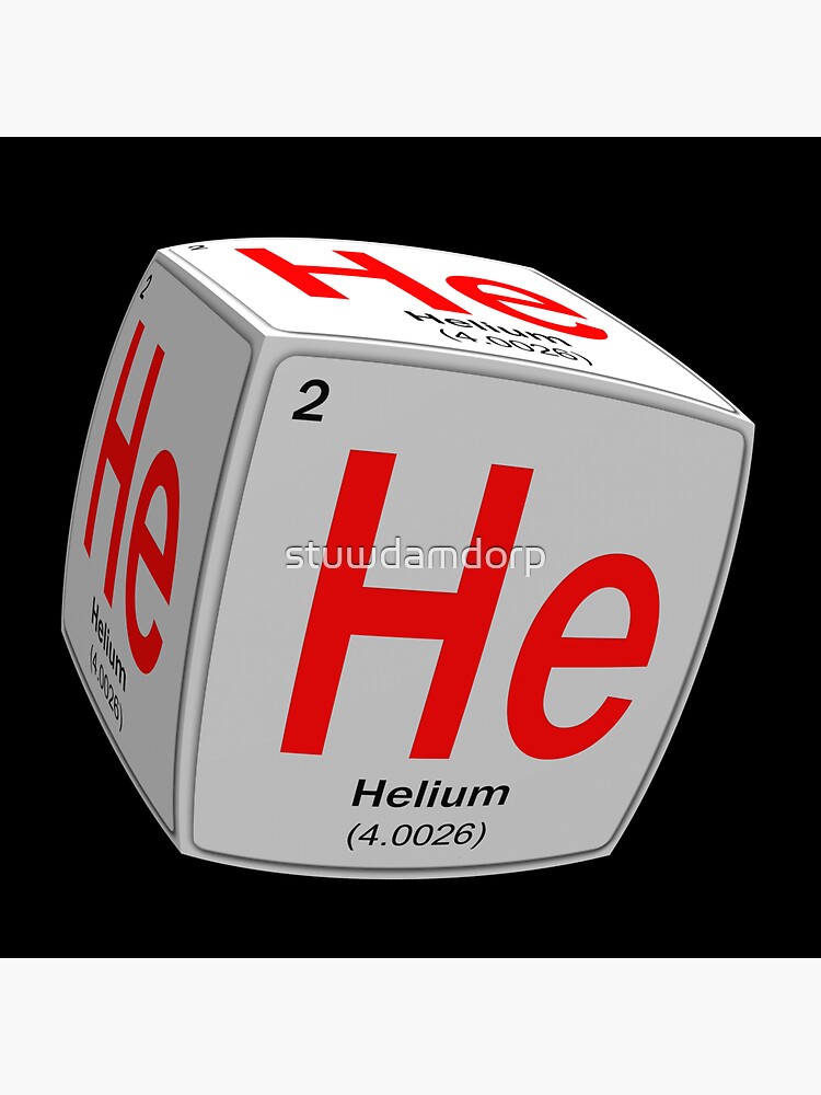 "Chemical periodic table style tile - Helium cubed" Sticker for Sale by ...