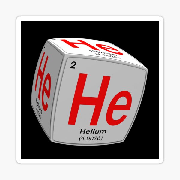 "Chemical periodic table style tile - Helium cubed" Sticker for Sale by ...