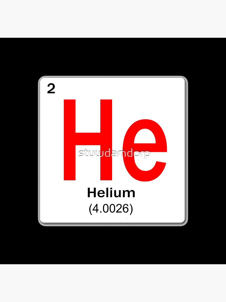 "Digital Illustration - Chemical periodic table style tile - Helium ...