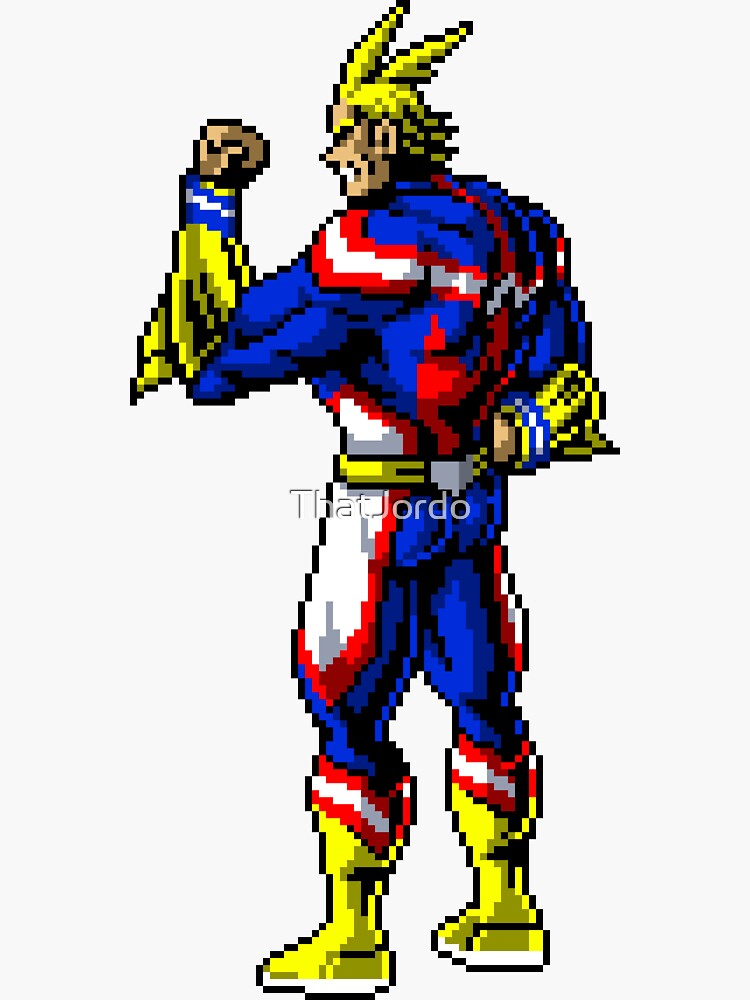 "All Might Pixel" Sticker for Sale by SamJordan | Redbubble