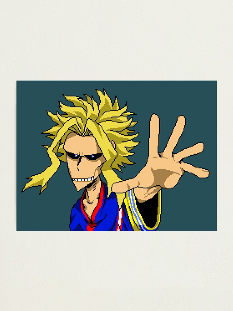 "All Might Pixel Art (True Form)" Photographic Print by SamJordan ...