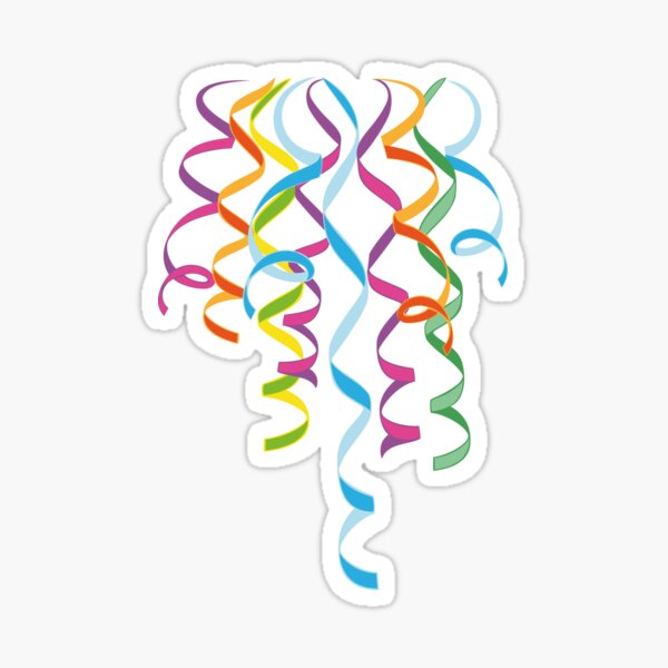 Party Streamer Stickers | Redbubble