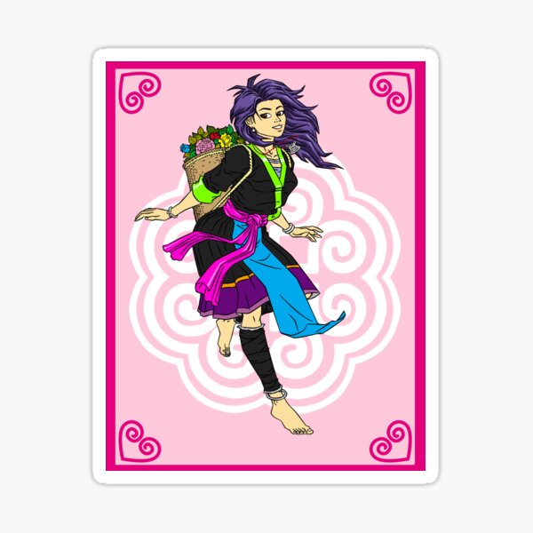 "Hmong girl" Sticker by blacktiger911 | Redbubble