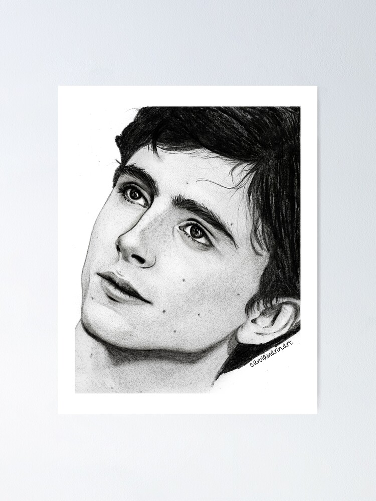 "Timothée Chalamet drawing" Poster for Sale by carolam | Redbubble