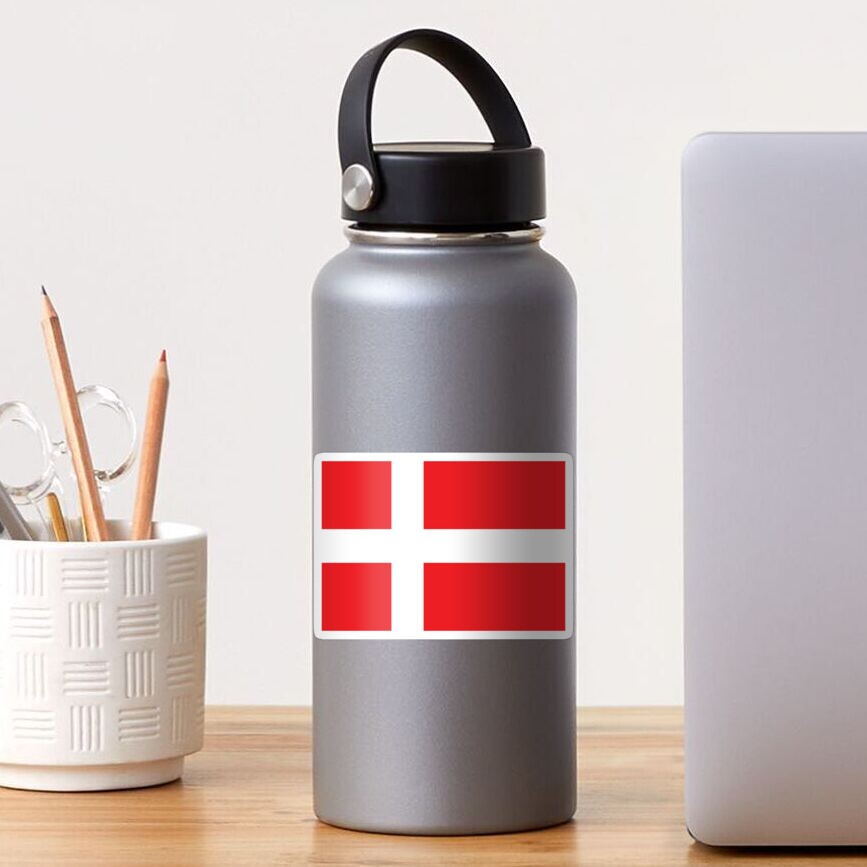 "Simple Danish Flag" Sticker for Sale by oscarbyberg | Redbubble