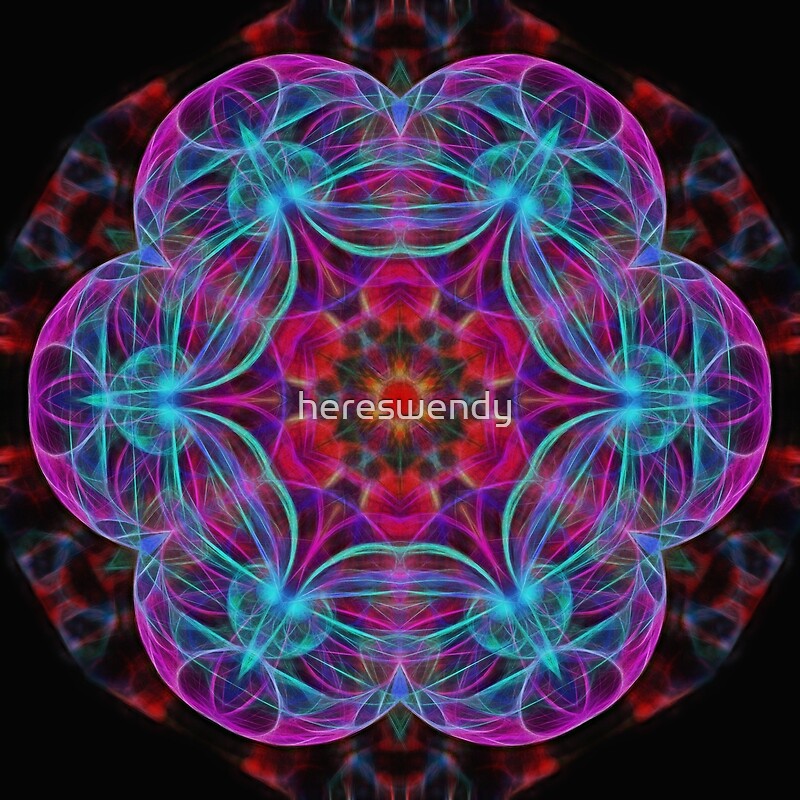 "Vibrant wheel of fortune mandala" by hereswendy | Redbubble