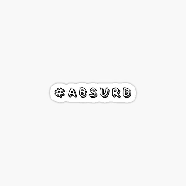 "#absurd " Sticker for Sale by avit1 | Redbubble