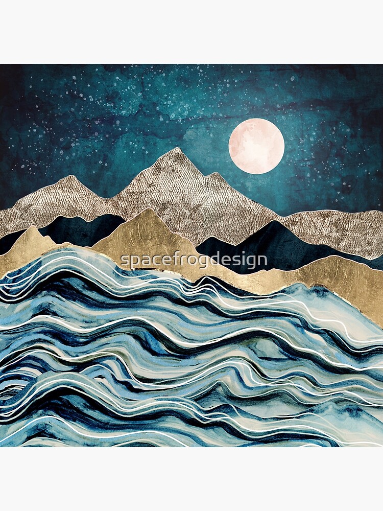 "Indigo Sea" Poster for Sale by spacefrogdesign | Redbubble