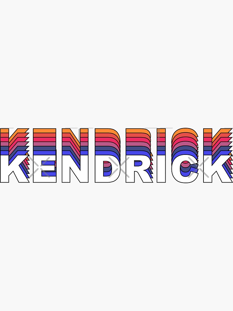 "Kendrick - text" Sticker for Sale by bkelly1998 | Redbubble