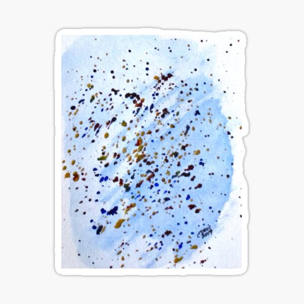 "Art Doodle No. 39 Blue Splatter" Sticker for Sale by cjkell | Redbubble