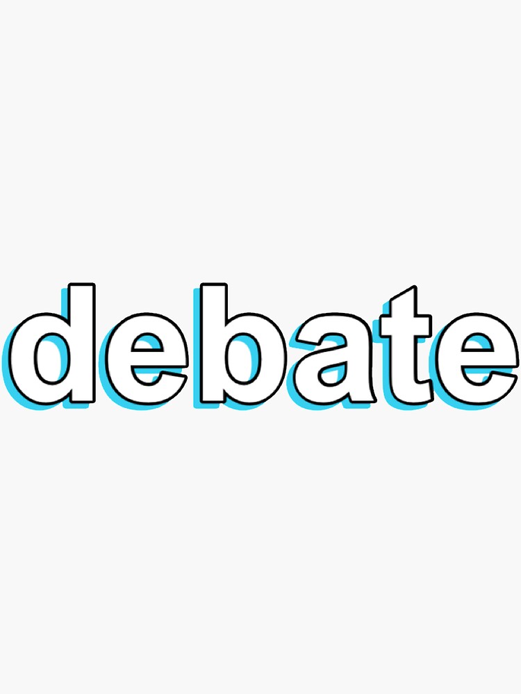 "Light Blue Debate Sticker" Sticker for Sale by tullabee | Redbubble