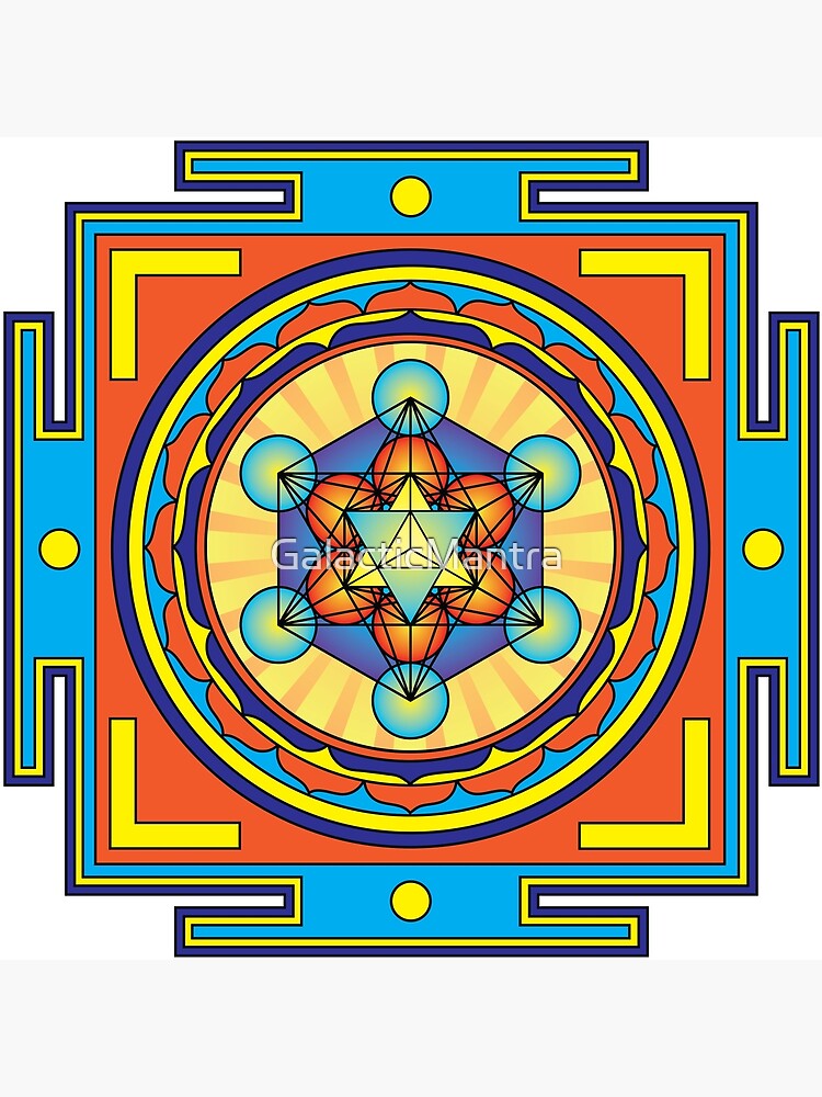 "Metatron's Cube Mandala" Poster by GalacticMantra | Redbubble