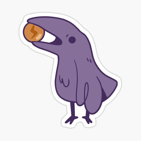"Derpy Crow with Marble" Sticker for Sale by AnankeReed | Redbubble