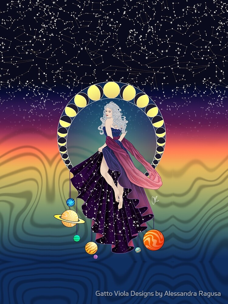 "Space Goddess" Sleeveless Top for Sale by asragusa | Redbubble