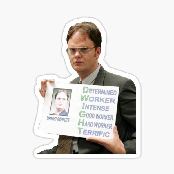 "Dwight Schrute" Sticker by kaylahoule | Redbubble