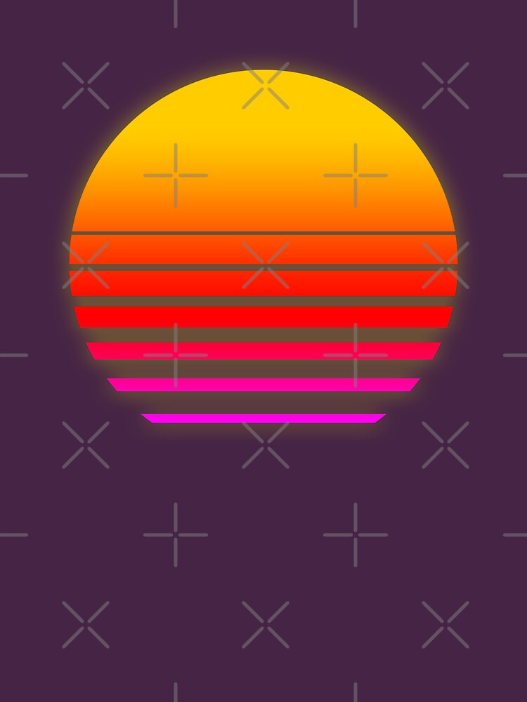 "80s Sunrise" T-shirt for Sale by manfex | Redbubble | 80s t-shirts ...