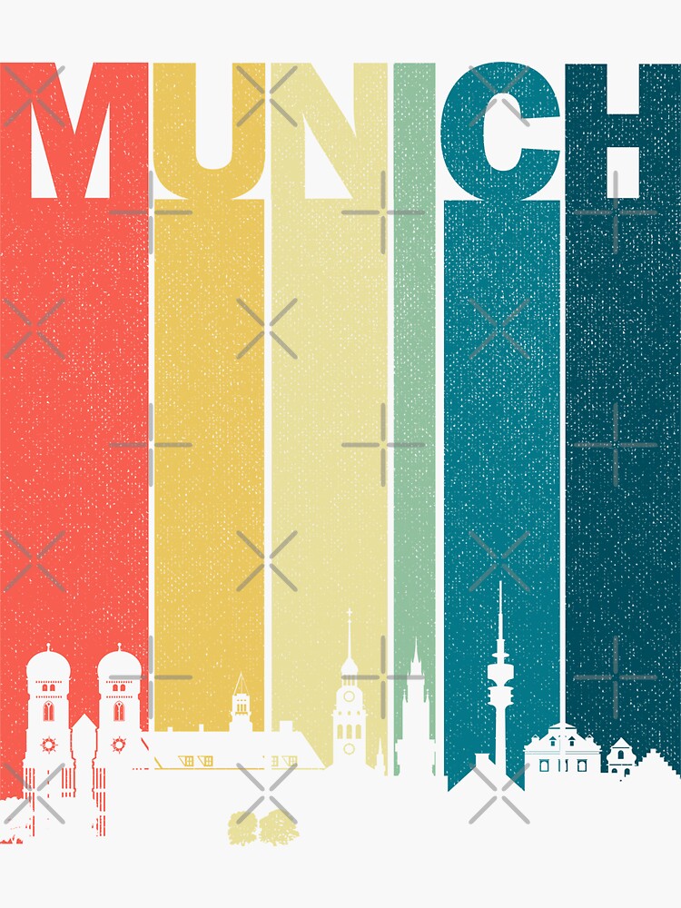 "München Shirt Vintage Munich T-Shirt" Sticker for Sale by LuckyU ...
