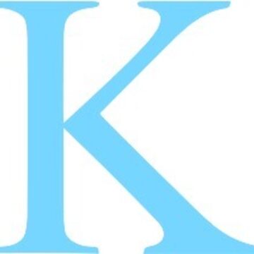 "Light Blue K" Sticker for Sale by gnb123 | Redbubble