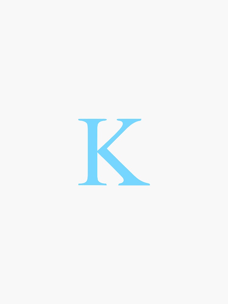 "Light Blue K" Sticker for Sale by gnb123 | Redbubble