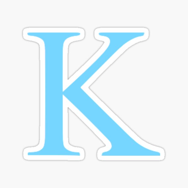 "Light Blue K" Sticker for Sale by gnb123 | Redbubble