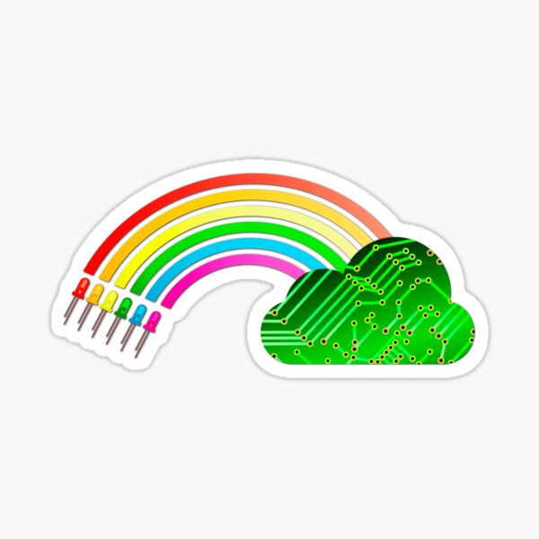 "Diode Rainbow" Sticker by figureofpeach | Redbubble