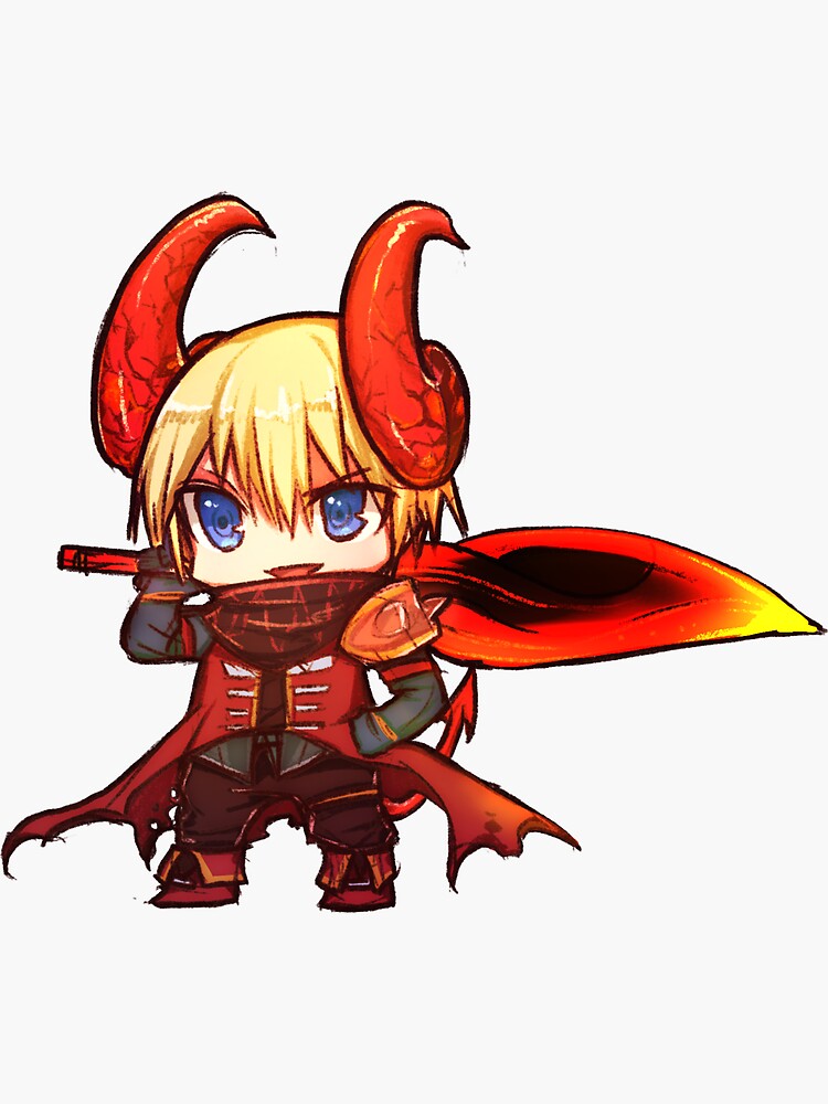"Demon Rain Chibi" Sticker for Sale by ladyhero | Redbubble