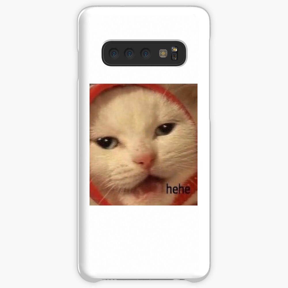 Hehe Cat Meme Case And Skin For Samsung Galaxy By Ewitsbella Redbubble