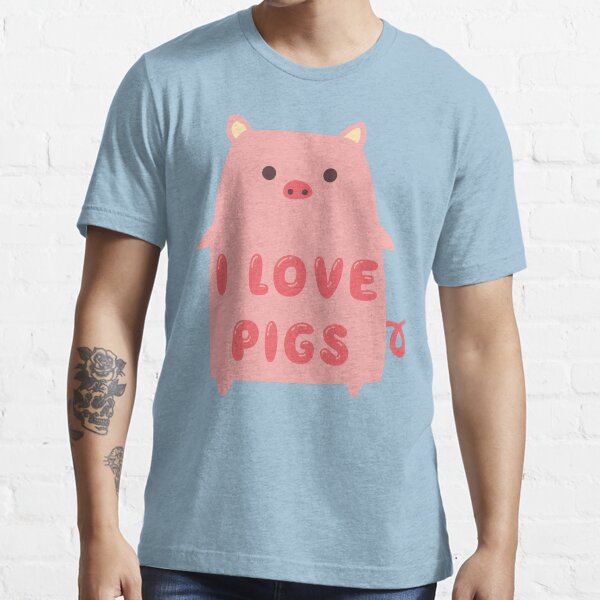 "I Love Pigs Cute T Shirt" T-shirt for Sale by bitsnbobs | Redbubble ...