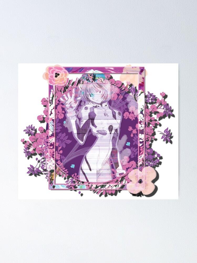 "Evangelion Flowers Rei Ayanami" Poster for Sale by spikemet | Redbubble