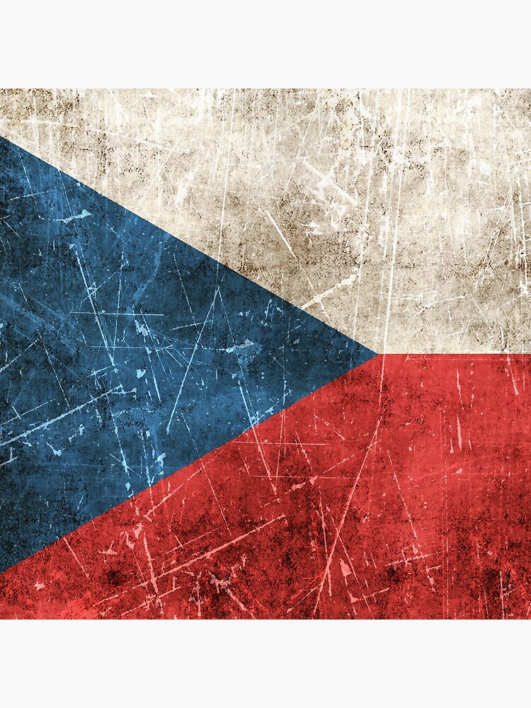 "Vintage Aged and Scratched Czech Republic Flag" Throw Pillow for Sale ...