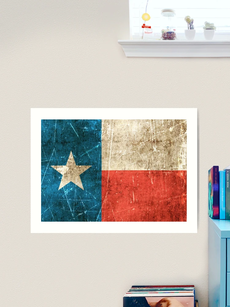 Banderas Vintage De Texas Enmarcadas