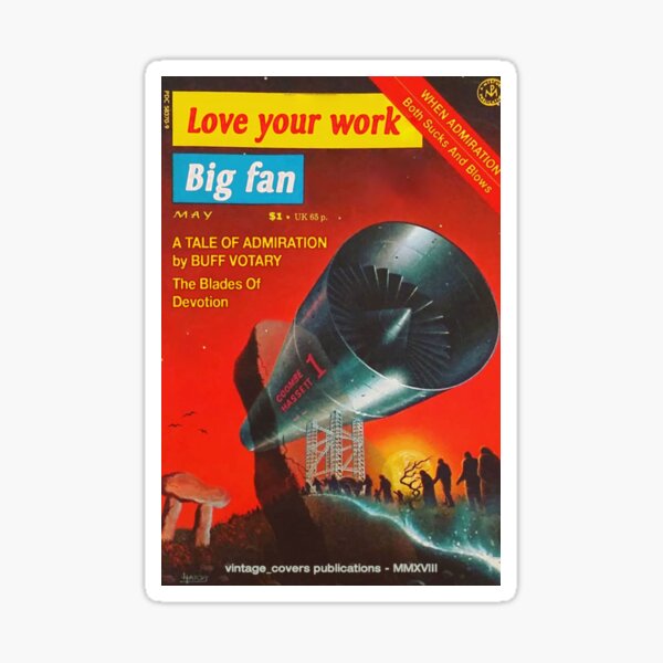 "Love your work - Big Fan" Sticker for Sale by vintage-covers | Redbubble