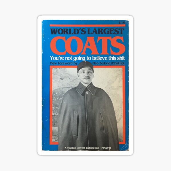 "World's Largest Coats" Sticker for Sale by vintage-covers | Redbubble