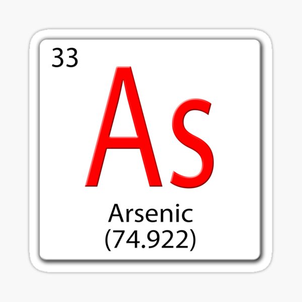 "Chemical periodic table style tile - As Arsenic" Sticker for Sale by ...