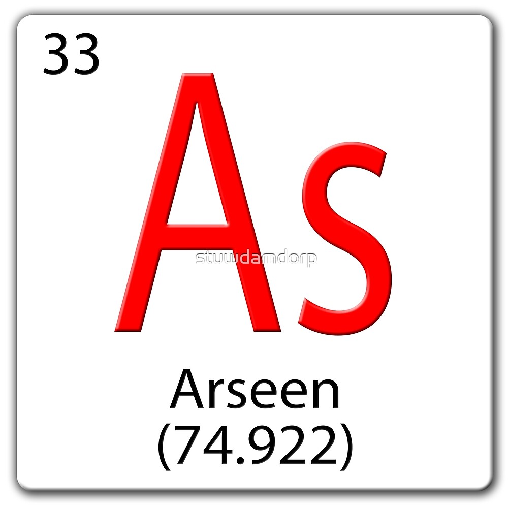 "Chemical periodic table style tile - As Arseen (Nederlands / Vlaams ...