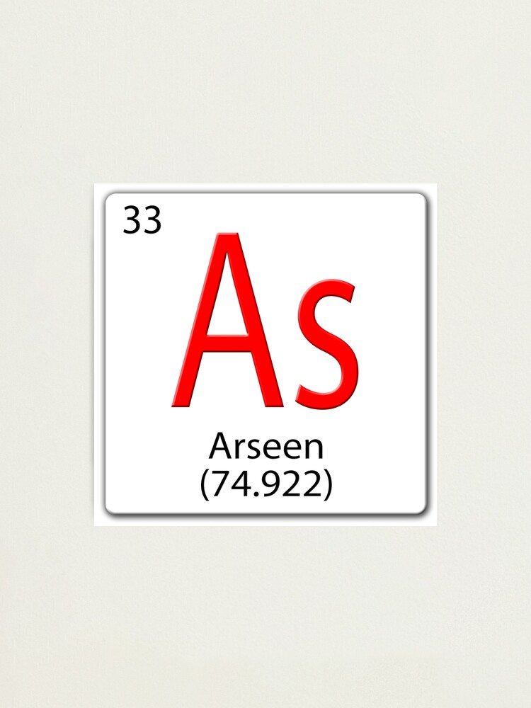 "Fliese mit chemischen Periodensystemen - As Arseen (Nederlands ...