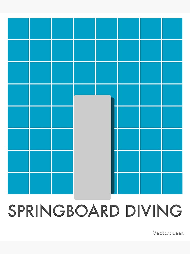 "Springboard Diving" Poster by Vectorqueen | Redbubble
