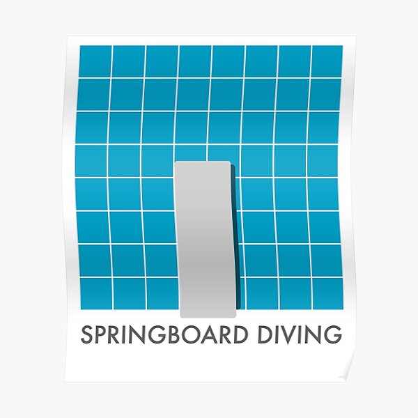 "Springboard Diving" Poster by Vectorqueen | Redbubble