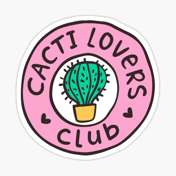 "Cacti lovers club patch" Sticker by kostolom3000 | Redbubble