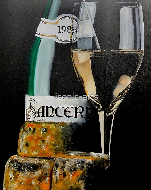 "Sancerre & cheese" by iconic-arts | Redbubble