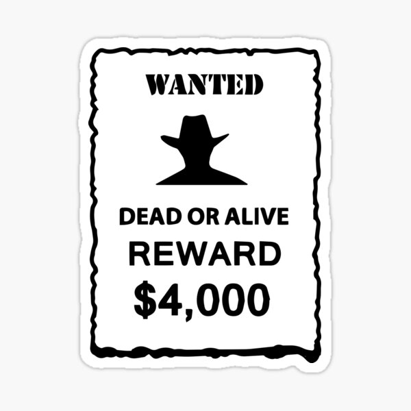 "Most Wanted" Sticker for Sale by Daumenkeks | Redbubble